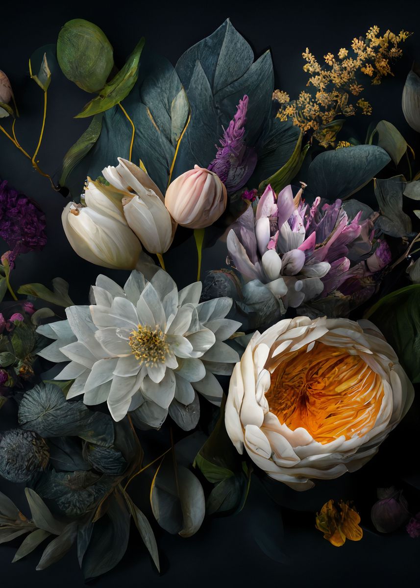 'Realistic Flower Art' Poster by zuheir chit | Displate