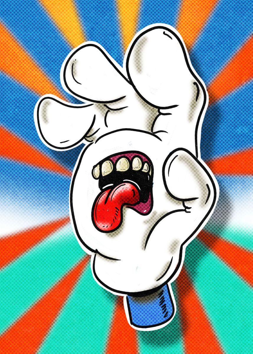 'Cartoon Gloves are Off' Poster by Robert | Displate