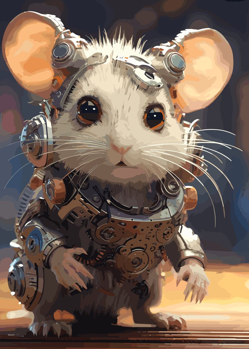'mouse cute' Poster, picture, metal print, paint by Gabriel dfv | Displate