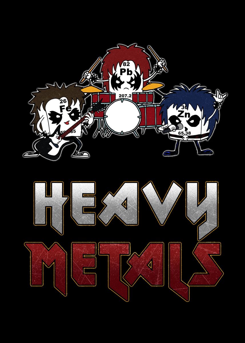 'Heavy Metals Elements' Poster, picture, metal print, paint by Chase ...
