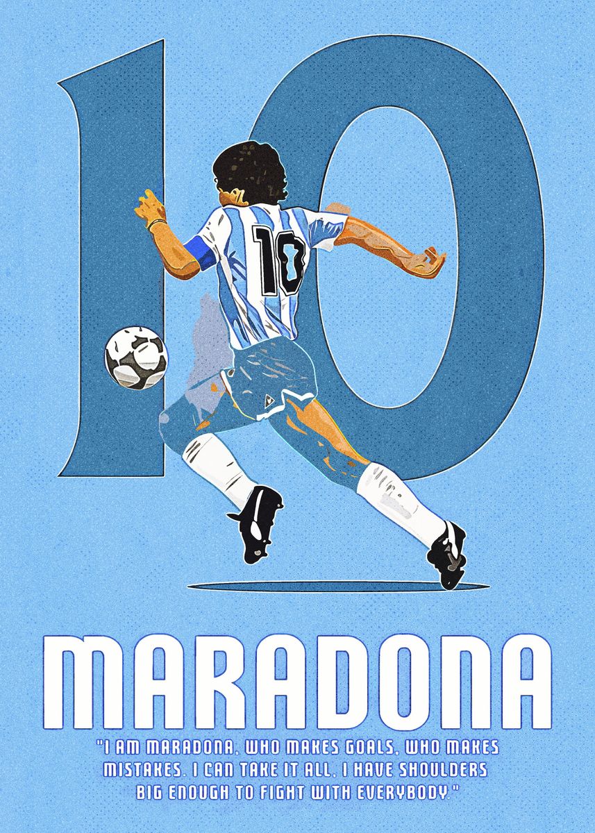 'Argentina Diego Maradona ' Poster, picture, metal print, paint by ...