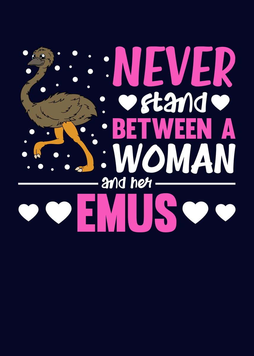 'Funny Emu Bird' Poster, picture, metal print, paint by MzumO | Displate