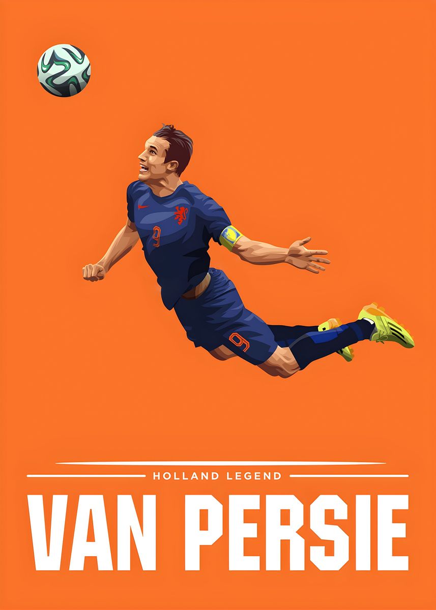 'Robin Van Persie Minimal' Poster, picture, metal print, paint by ...