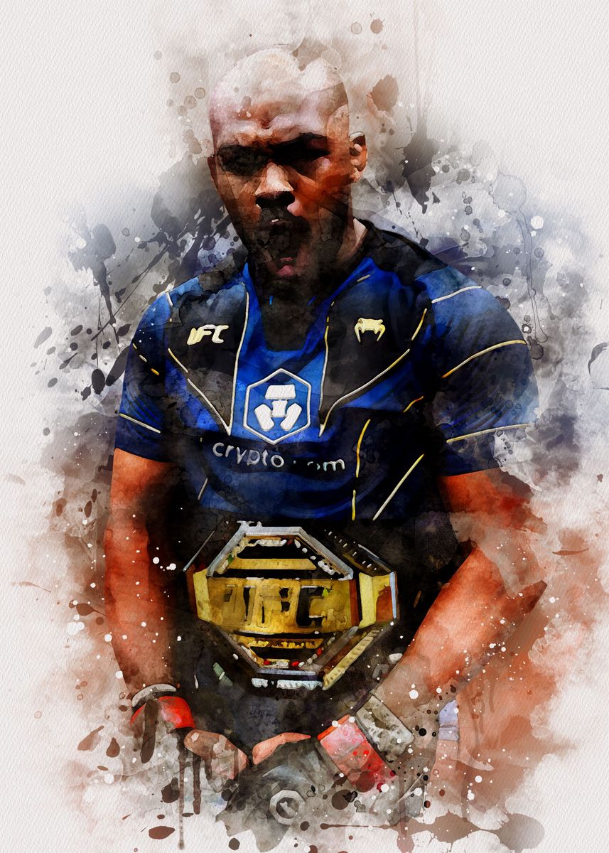 'Jon Jones' Poster, picture, metal print, paint by Paul C. Lane | Displate