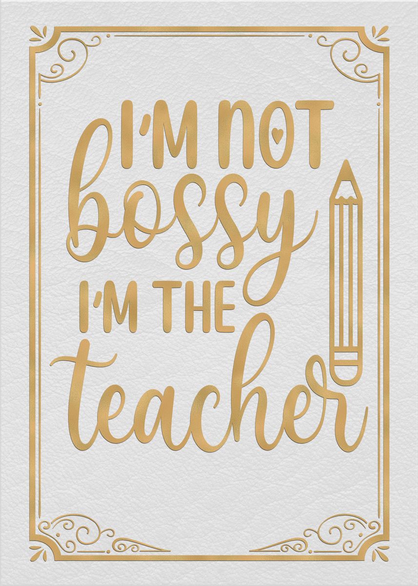'Bossy teacher' Poster, picture, metal print, paint by XandYart | Displate