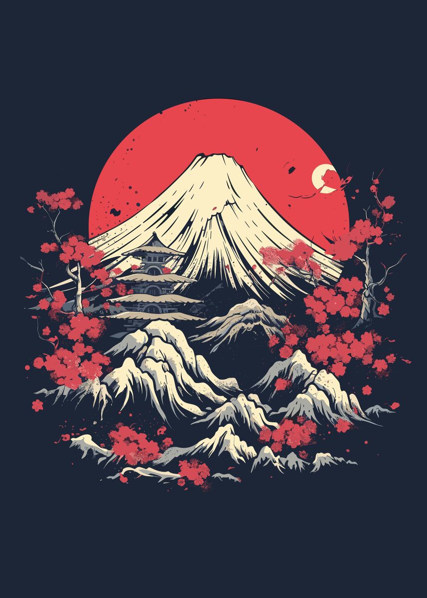 'Japanese Landscapes' Poster by Ted Ramsey | Displate