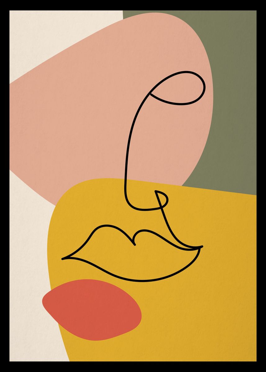 'Abstract Face Art' Poster, picture, metal print, paint by Wezt Studio ...