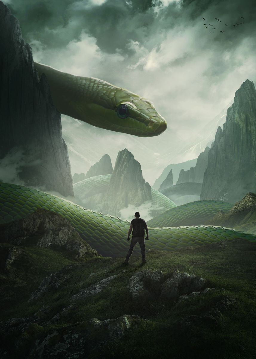 'Terror of the Mountains' Poster, picture, metal print, paint by YOHA ...