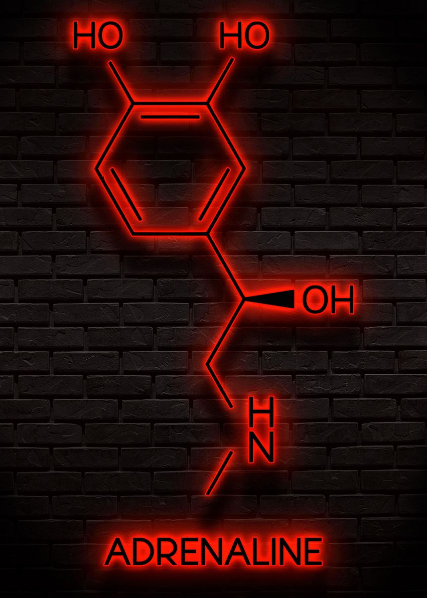 'Adrenaline Neon Chemical' Poster, picture, metal print, paint by ...