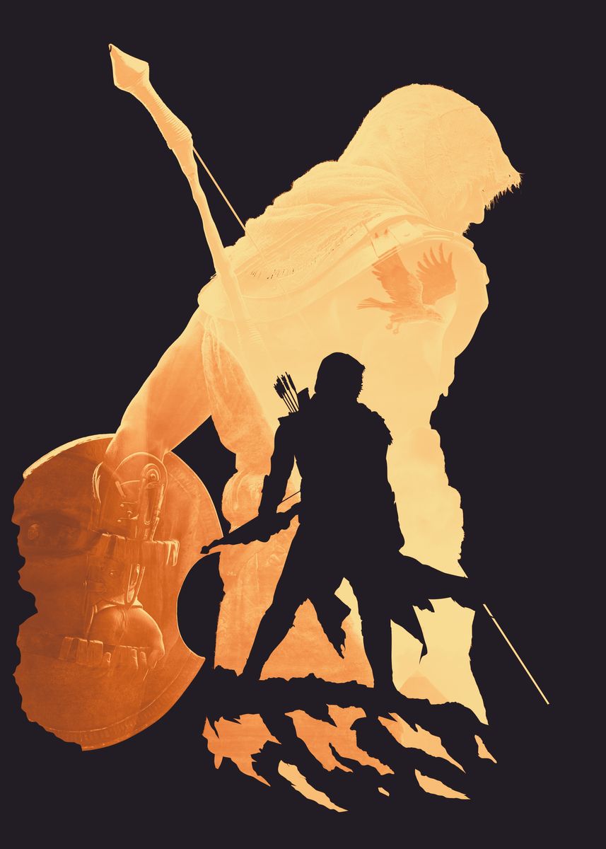 'AC Origins Double Exposure' Poster, picture, metal print, paint by ...