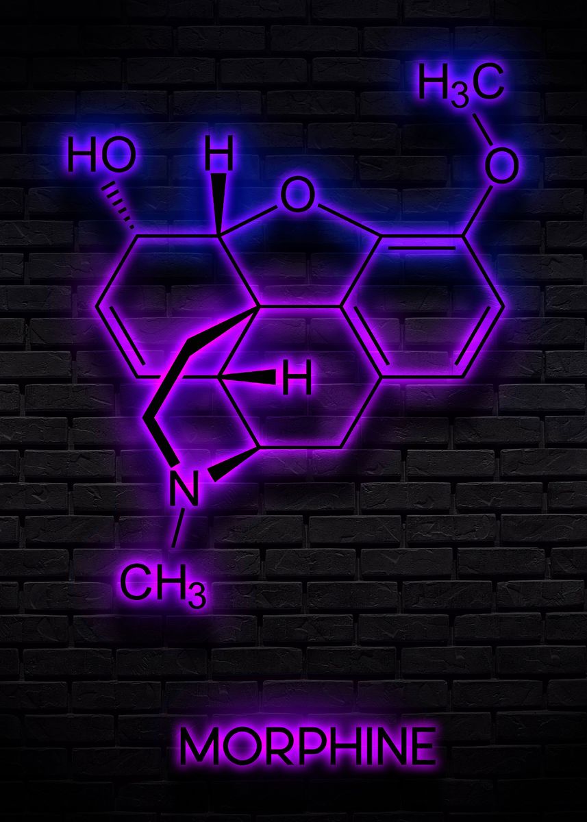 'Morphine Neon Chemical' Poster, picture, metal print, paint by ...