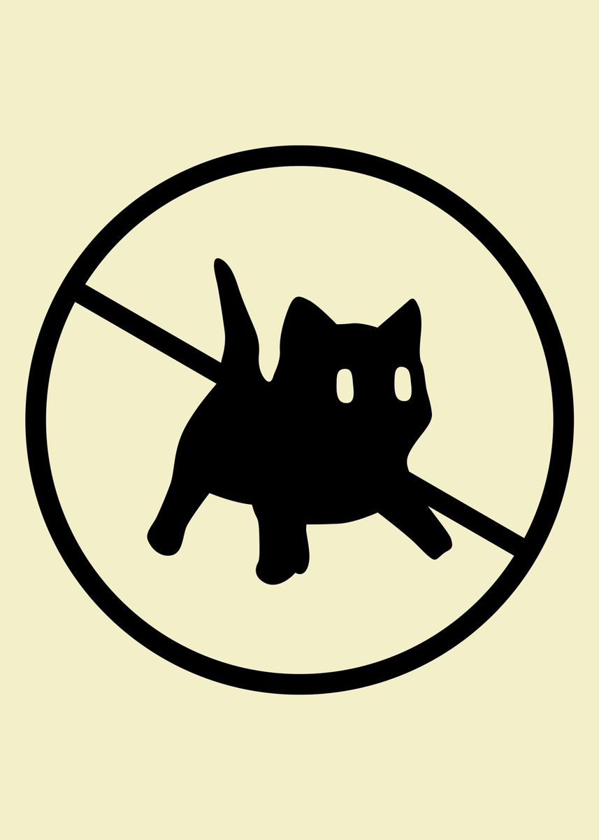 'Kittens Prohibited' Poster, picture, metal print, paint by Muezzahero ...