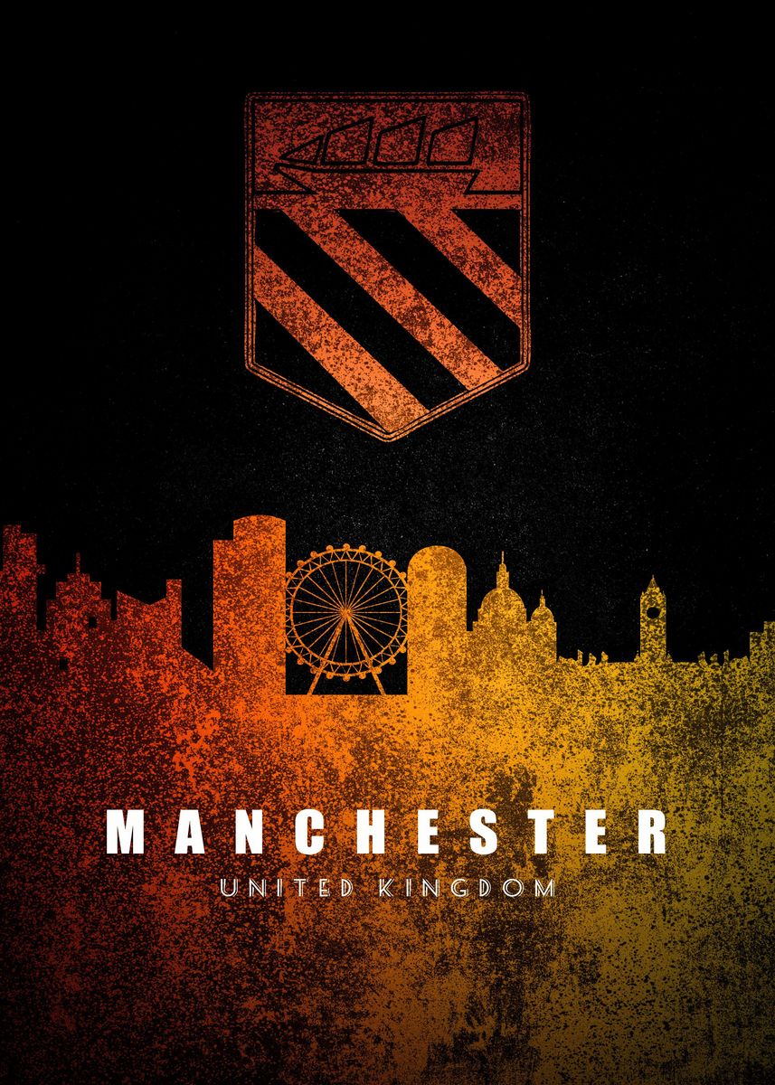 'United of Manchester' Poster, picture, metal print, paint by Jamie ...