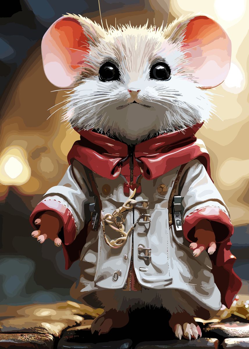 'mouse cute' Poster, picture, metal print, paint by Yusra Dyer | Displate