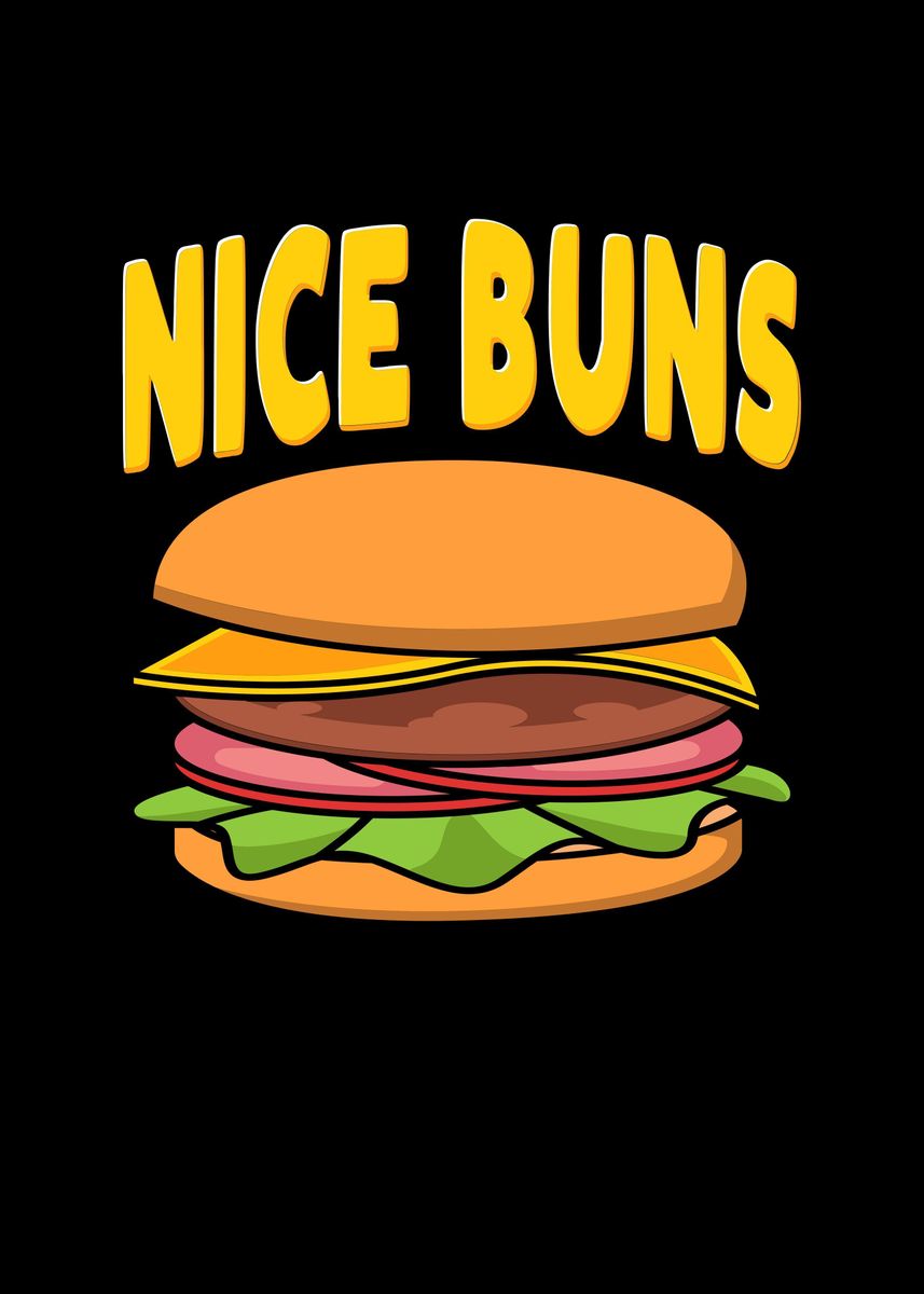 'Nice Buns' Poster, picture, metal print, paint by Uwe Seibert | Displate