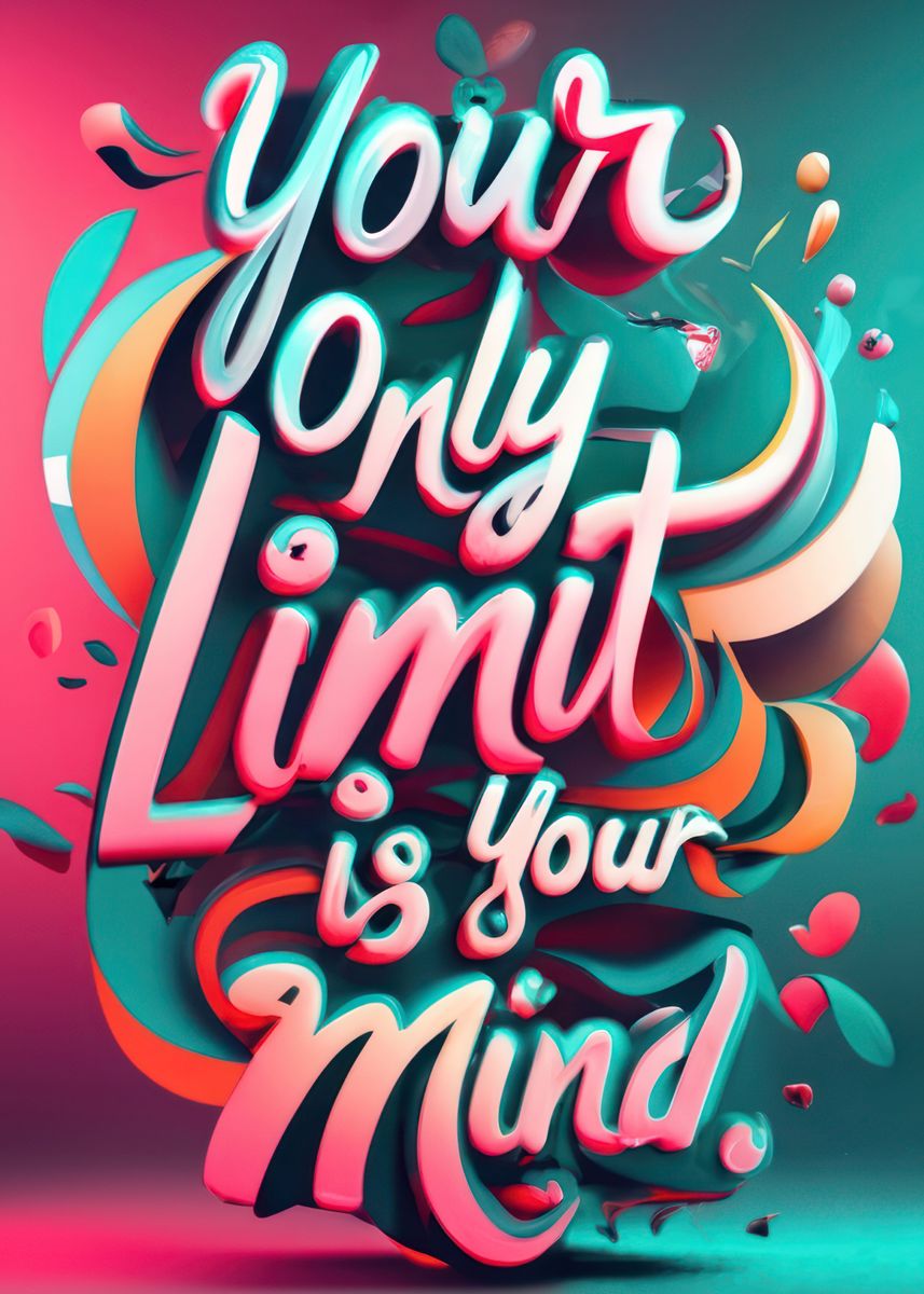 'Limitless Mindset ' Poster, picture, metal print, paint by ...