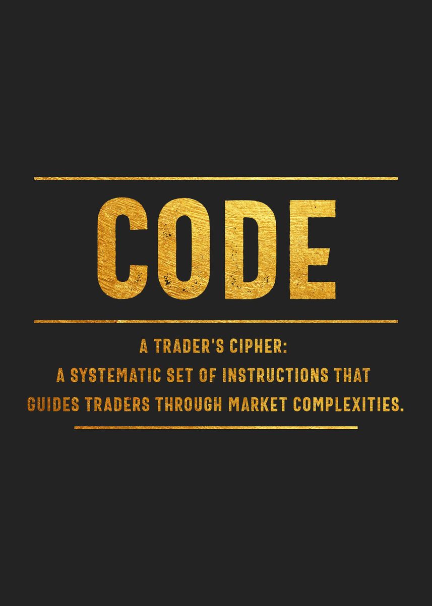 'CODE' Poster, picture, metal print, paint by Luke Vassel | Displate