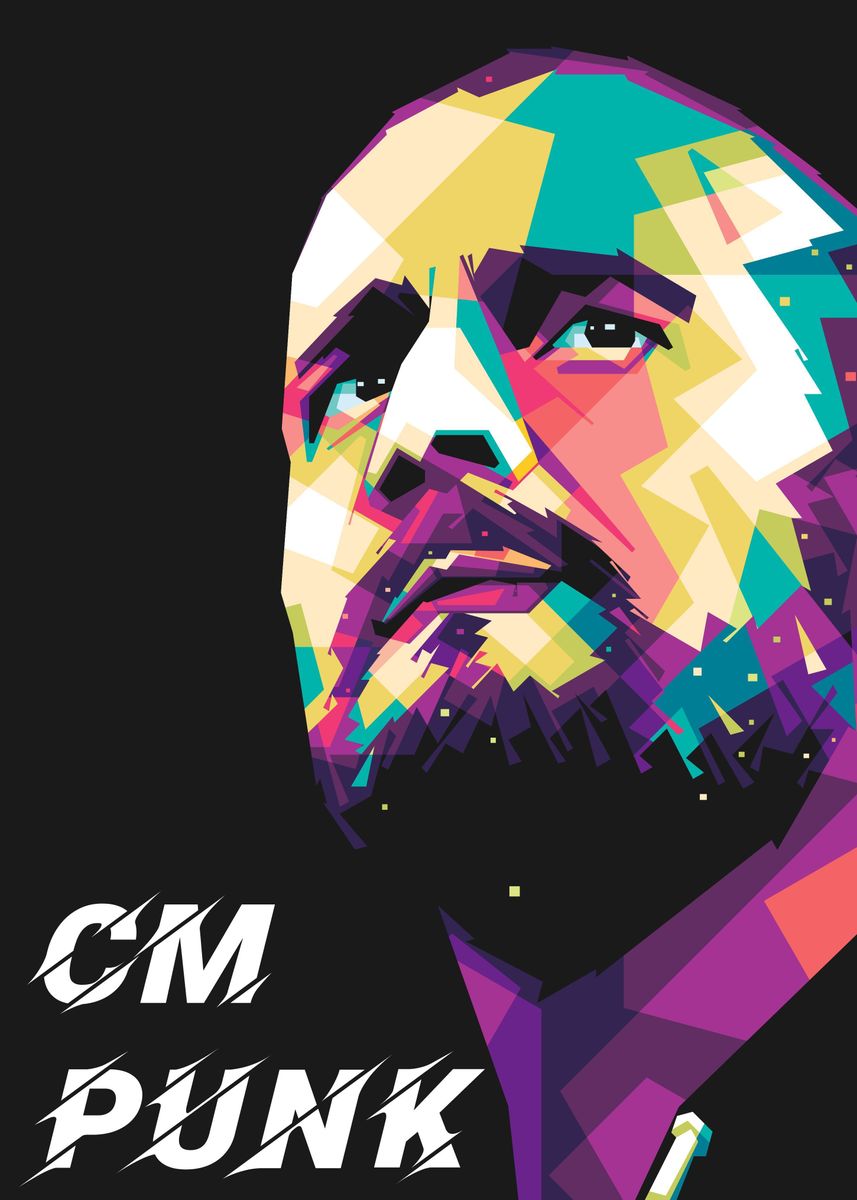 'super cm punk' Poster by Asran Vektor | Displate