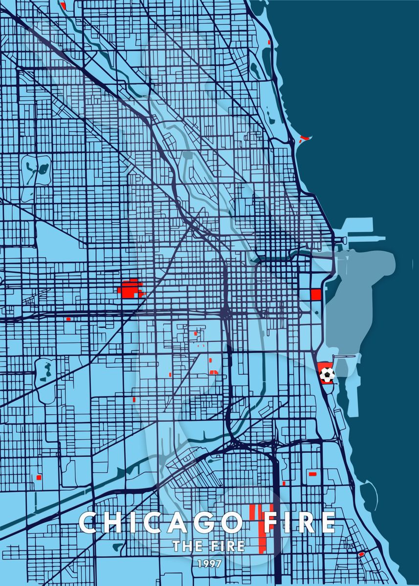 'Chicago Fire ' Poster, picture, metal print, paint by Beiler Korey ...