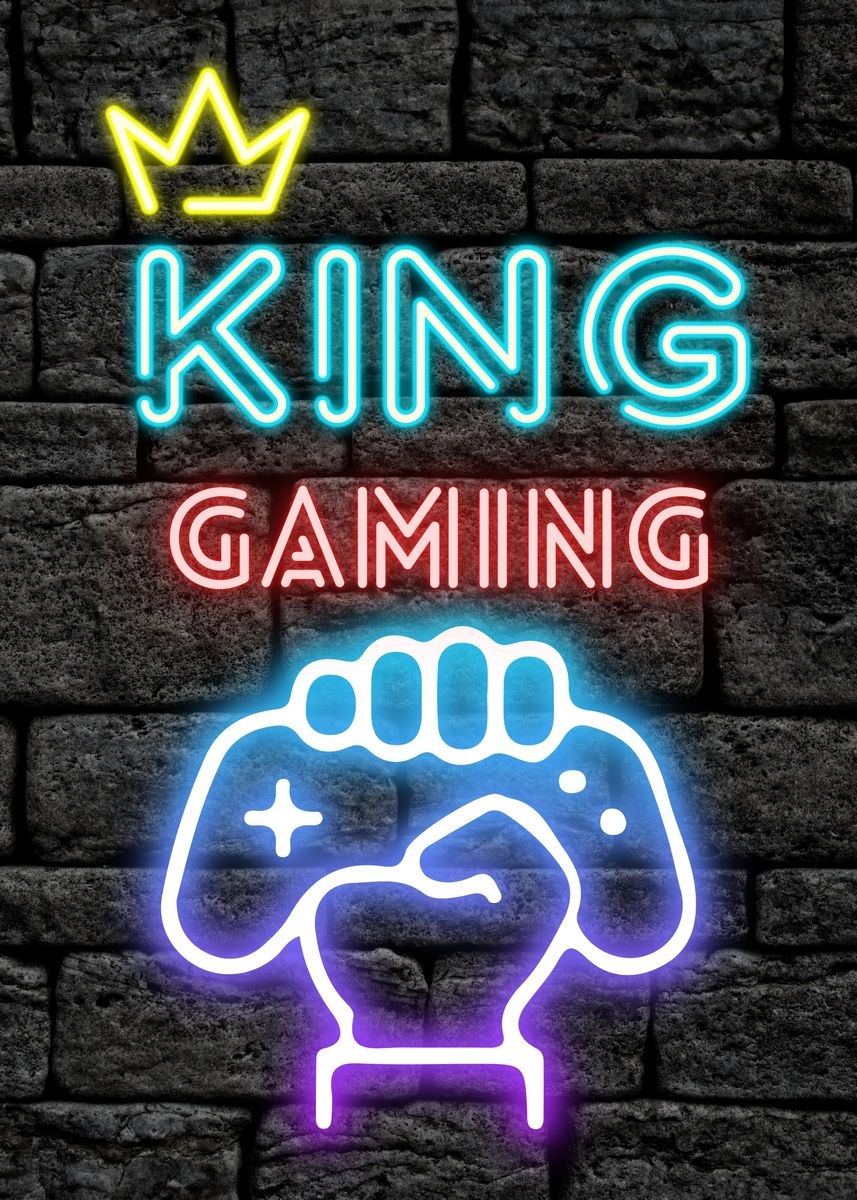 'King Gaming' Poster, picture, metal print, paint by Tech Manis | Displate