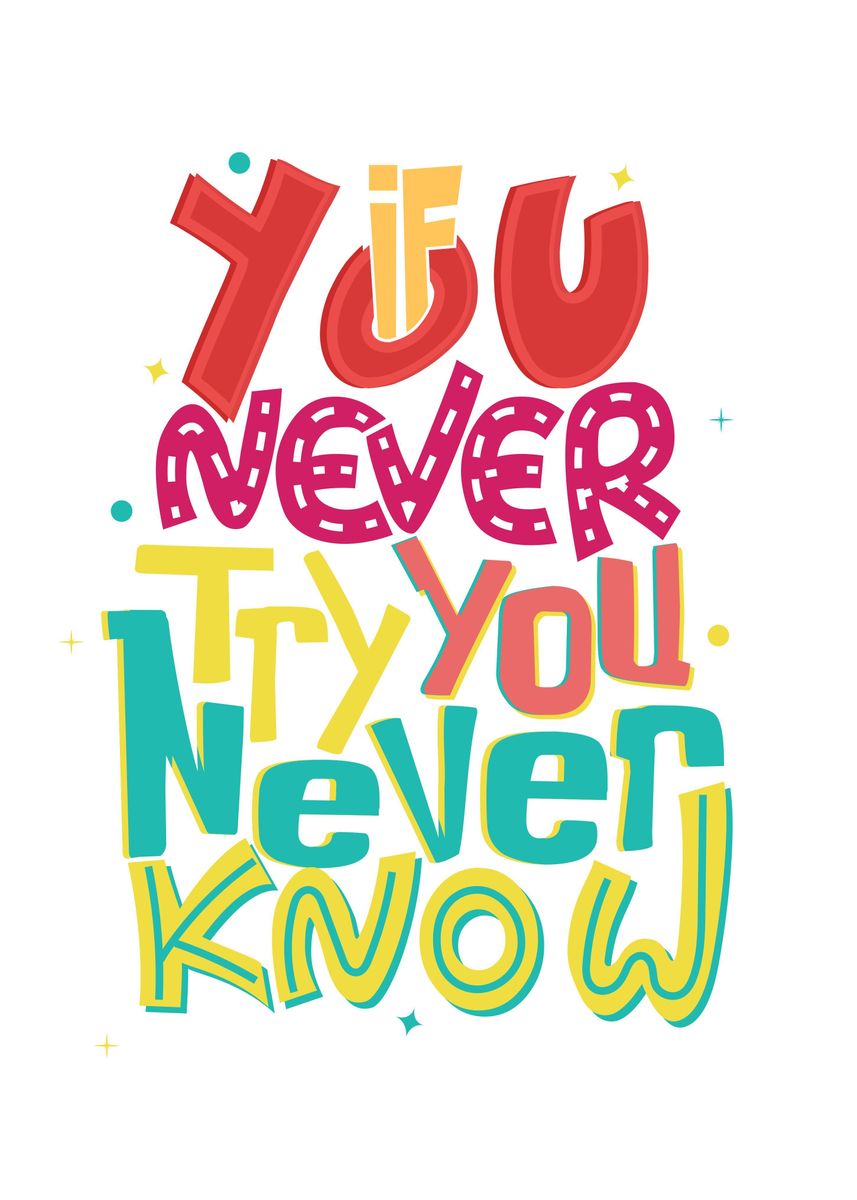 'Quotes hark work you never' Poster, picture, metal print, paint by ...