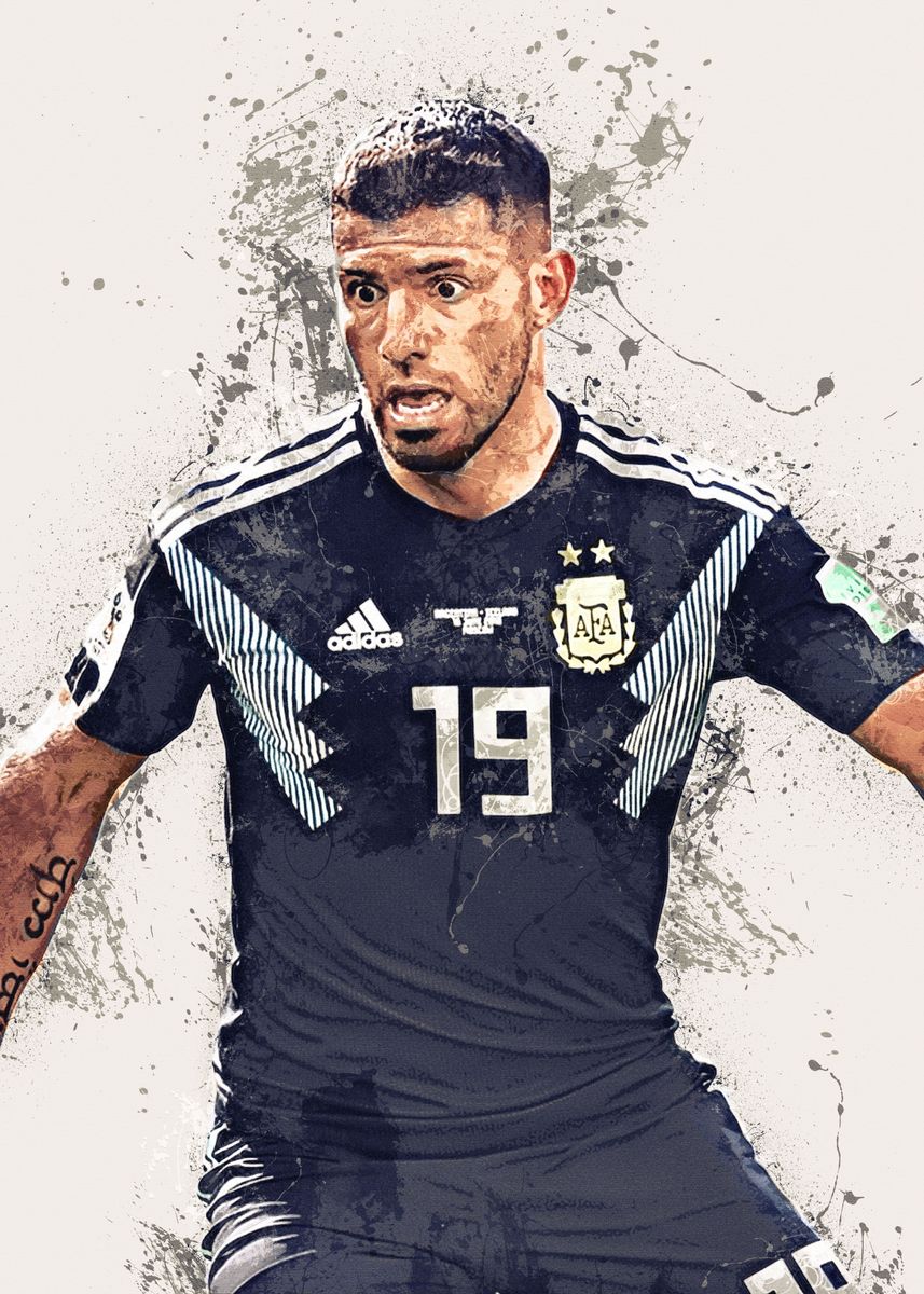 'Sergio Aguero' Poster by Ollie Reid | Displate