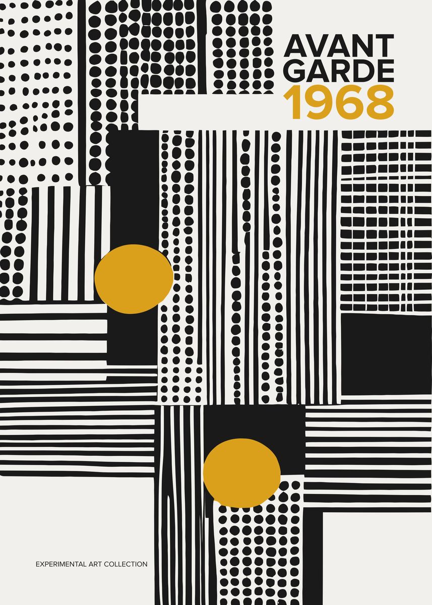 'Avant Garde 1968' Poster, picture, metal print, paint by HyggeStudio ...