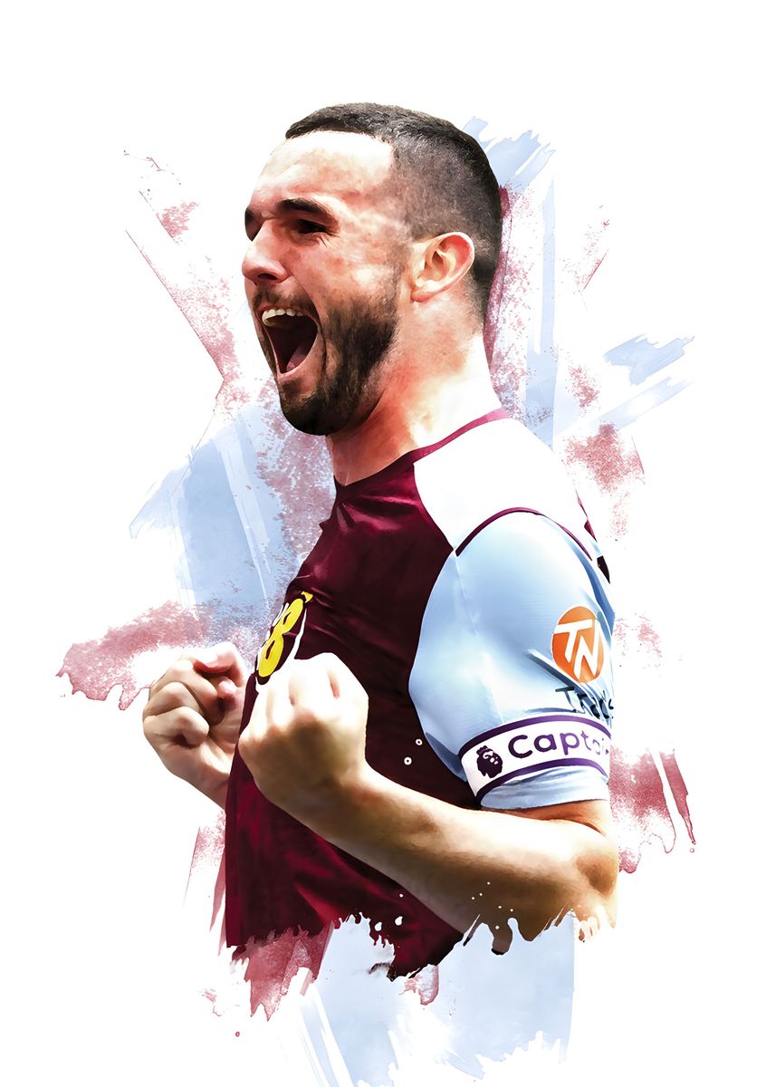 'John McGinn Portrait' Poster, picture, metal print, paint by ...