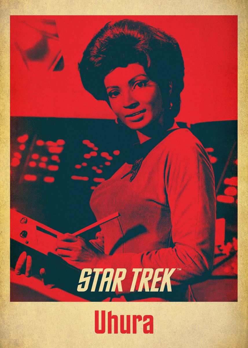 'Uhura Red' Poster, picture, metal print, paint by Star Trek | Displate