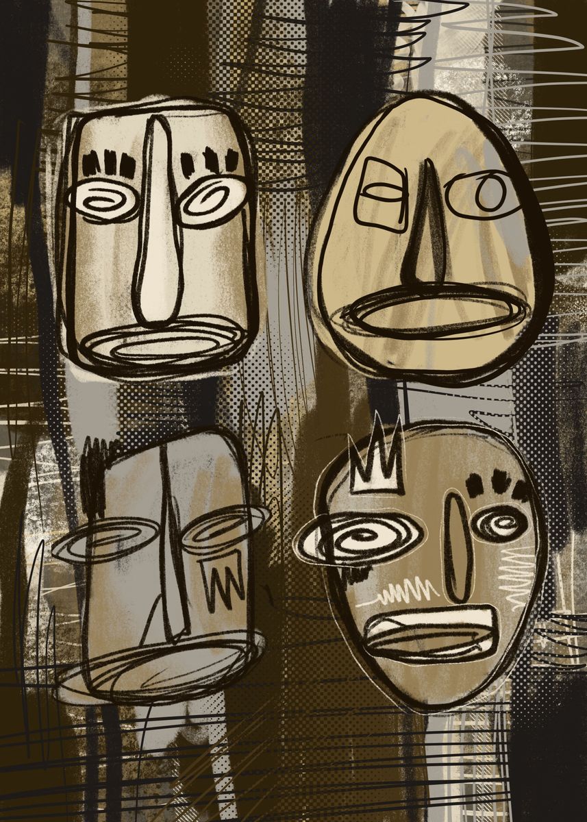 'Abstract deconstruction' Poster by masn | Displate