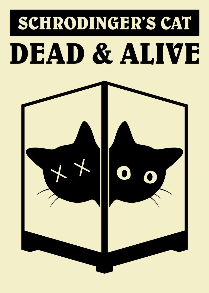 'Schrodingers Cat' Poster, picture, metal print, paint by Muezzahero | Displate