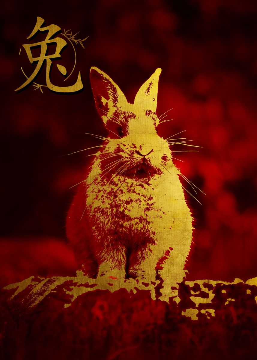'Chinese Zodiac Rabbit' Poster, picture, metal print, paint by ...