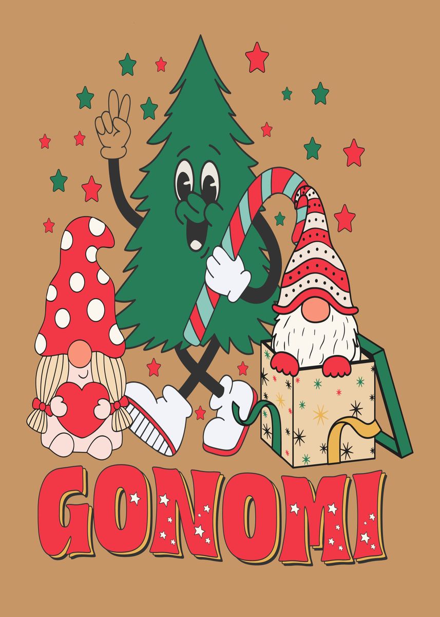 'Funny Christmas Deco' Poster, picture, metal print, paint by Color My ...