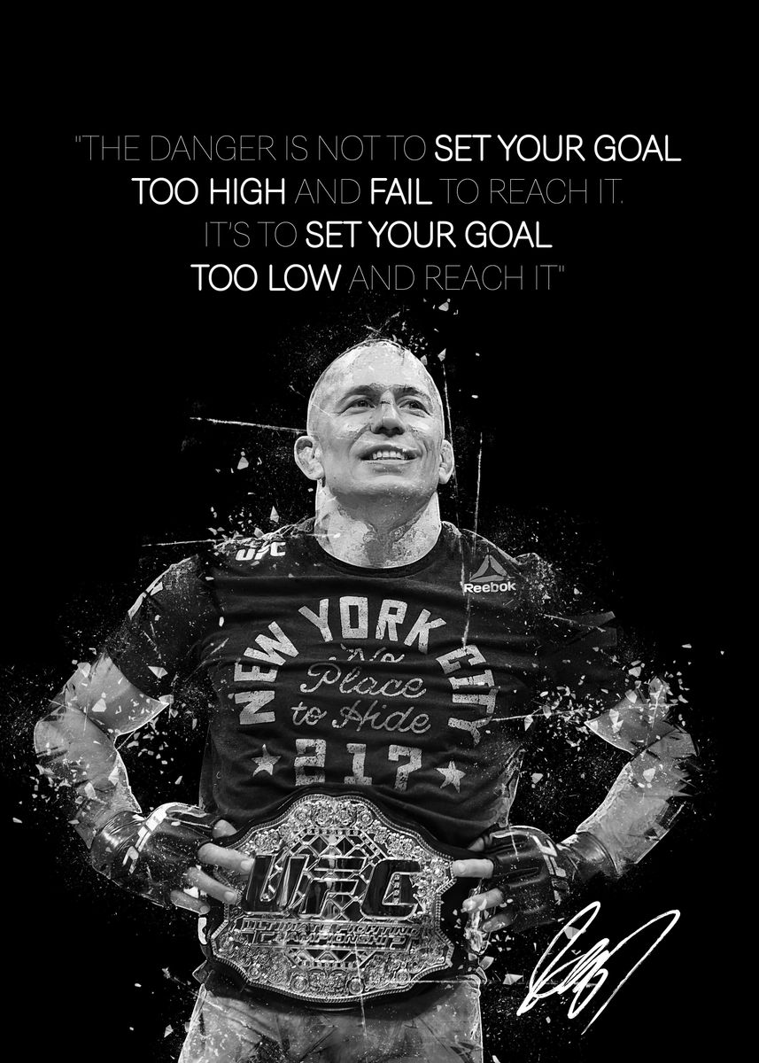 'Georges St Pierre' Poster, picture, metal print, paint by Tina Sophia ...