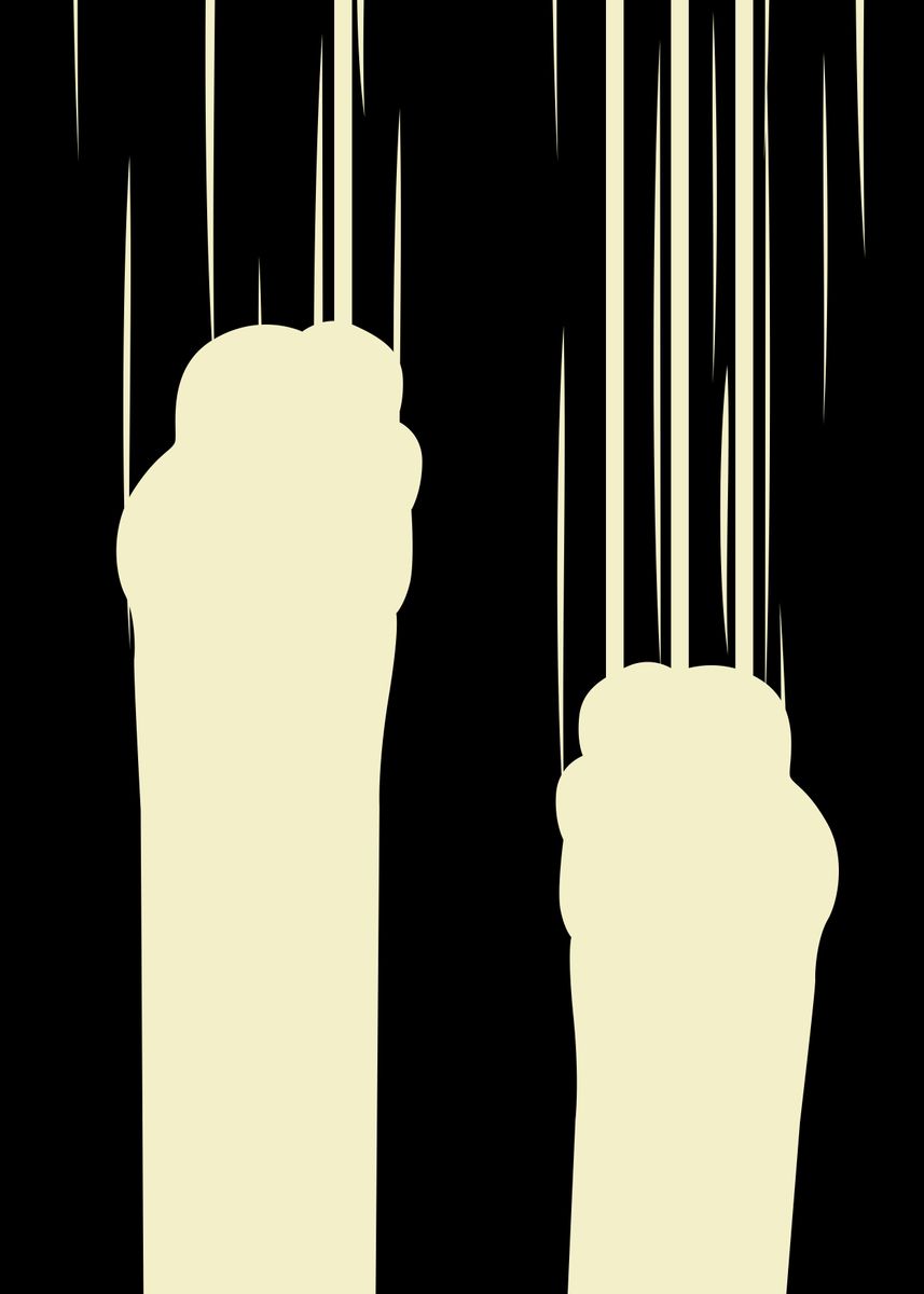 'Cat Scratching Claws' Poster, picture, metal print, paint by ...