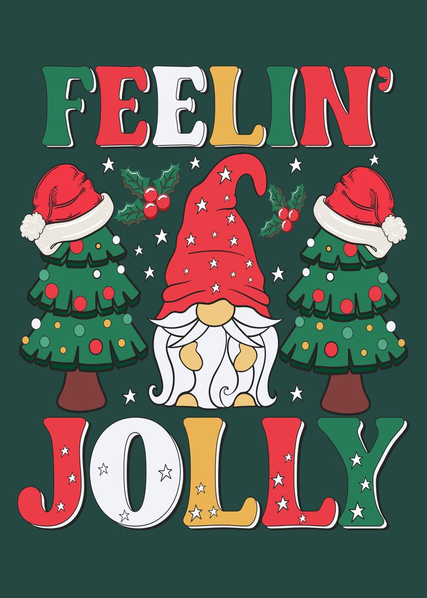 'Funny Christmas Deco' Poster, picture, metal print, paint by Color My ...