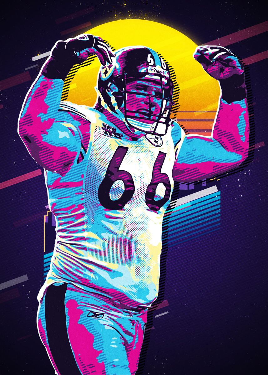 'Alan Faneca Retro poster' Poster, picture, metal print, paint by ...