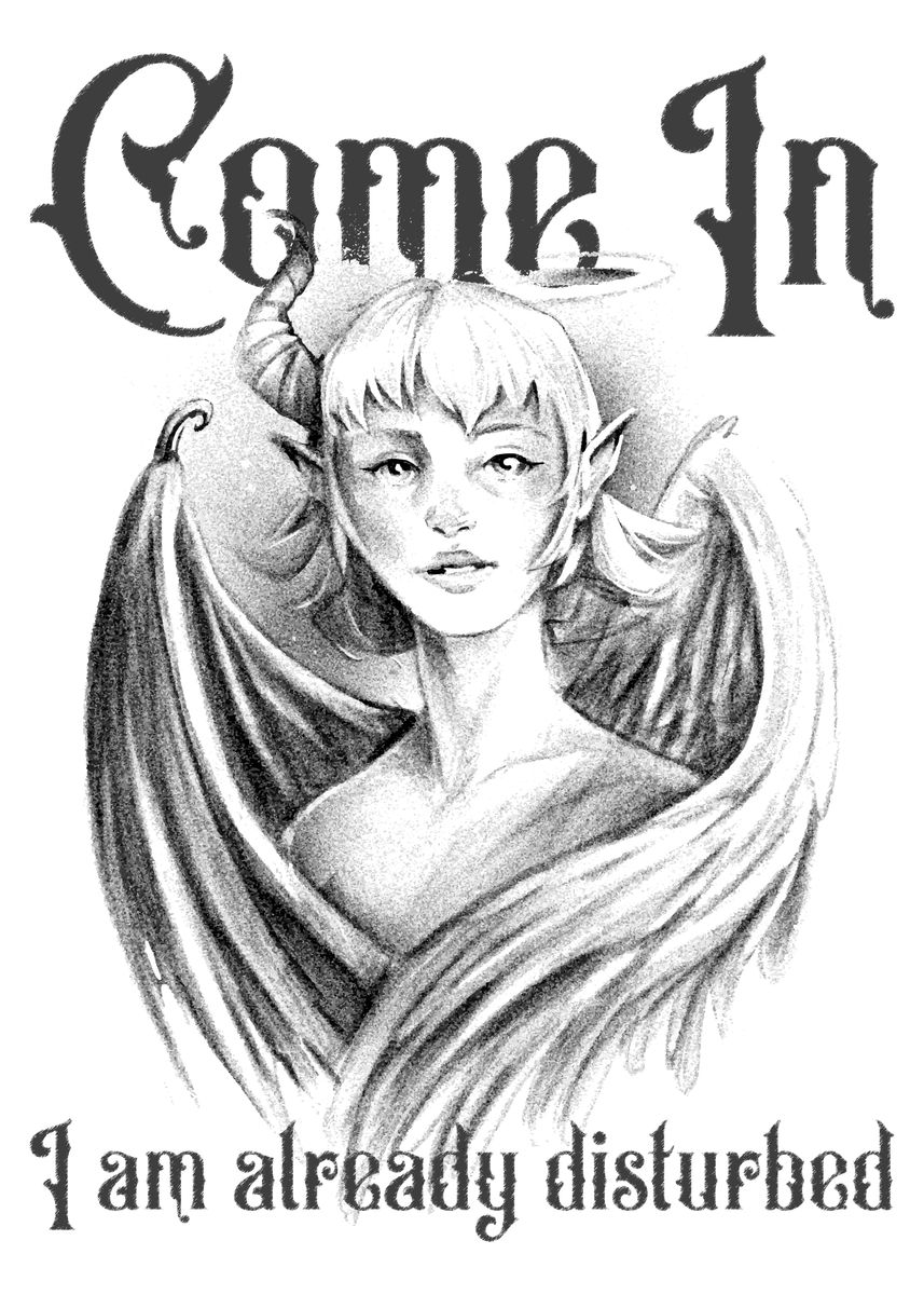 'Funny Gothic Demon Print' Poster, picture, metal print, paint by ...