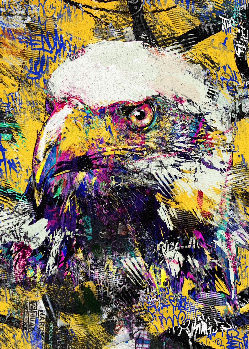 'Graffiti Eagle' Poster, picture, metal print, paint by AndyHanne ...