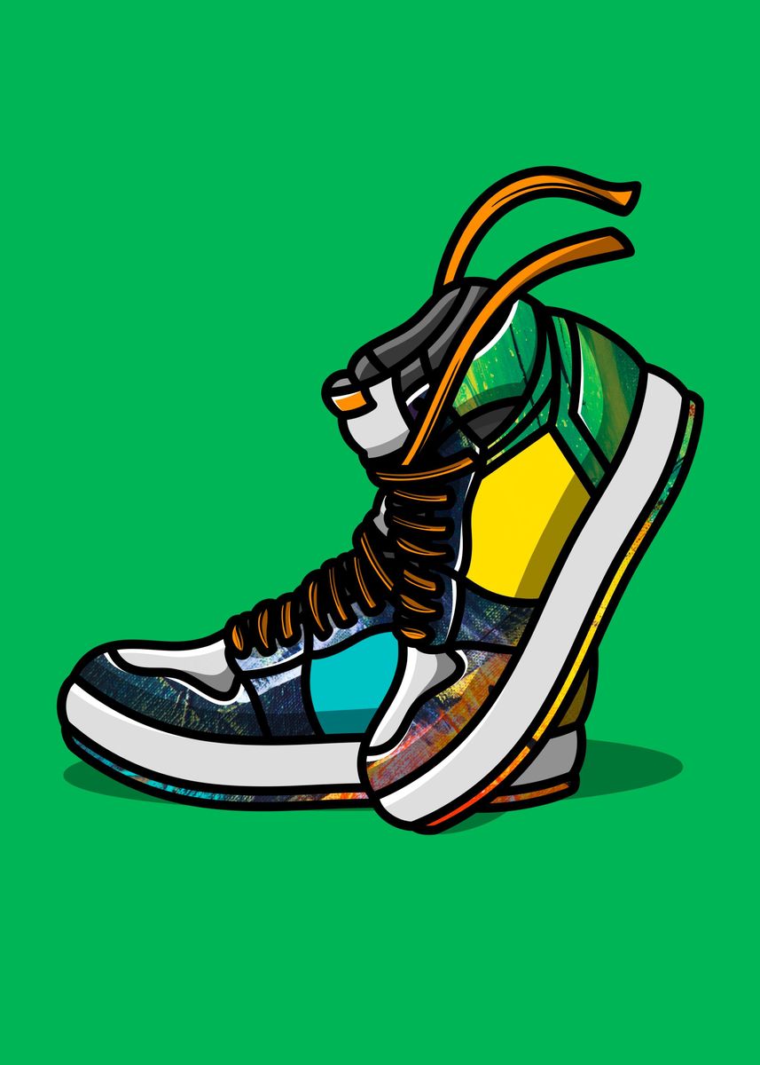 'Sneakers V79' Poster, picture, metal print, paint by Art Fundamentals ...