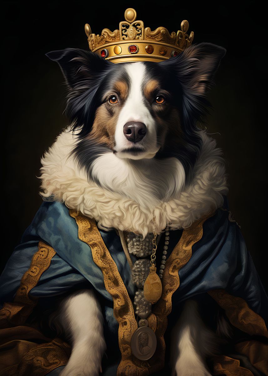 'Border Collie dog' Poster, picture, metal print, paint by Beautiful ...