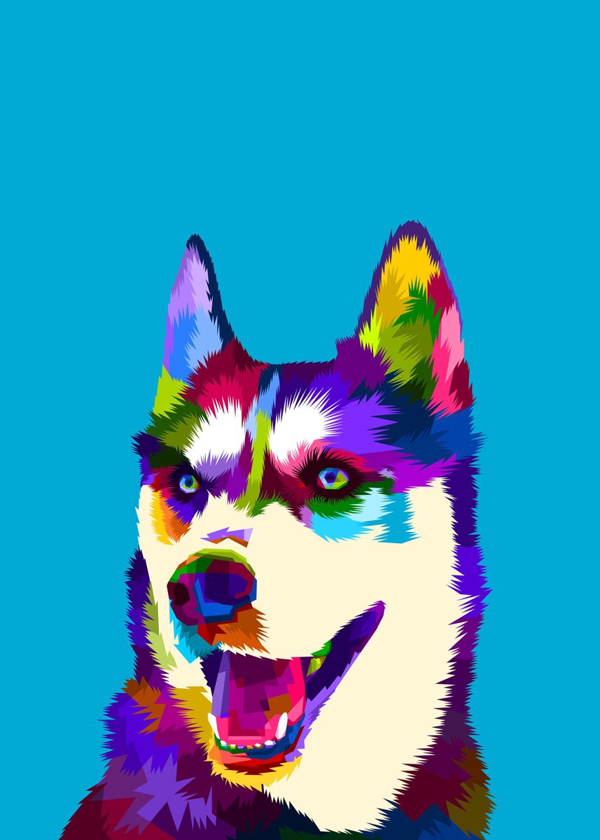 'Animal Husky' Poster by Evani Cholson | Displate