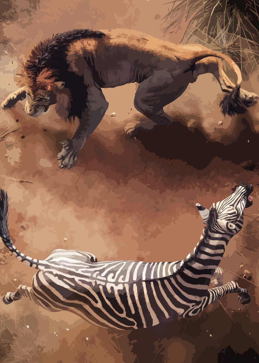 'wild fighter' Poster by Dominik Domen | Displate