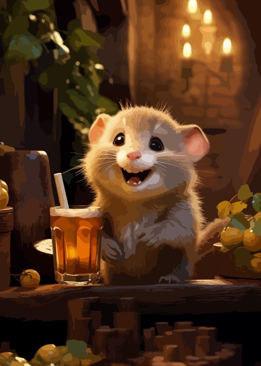 'cute hamster' Poster by Samuel Justin | Displate