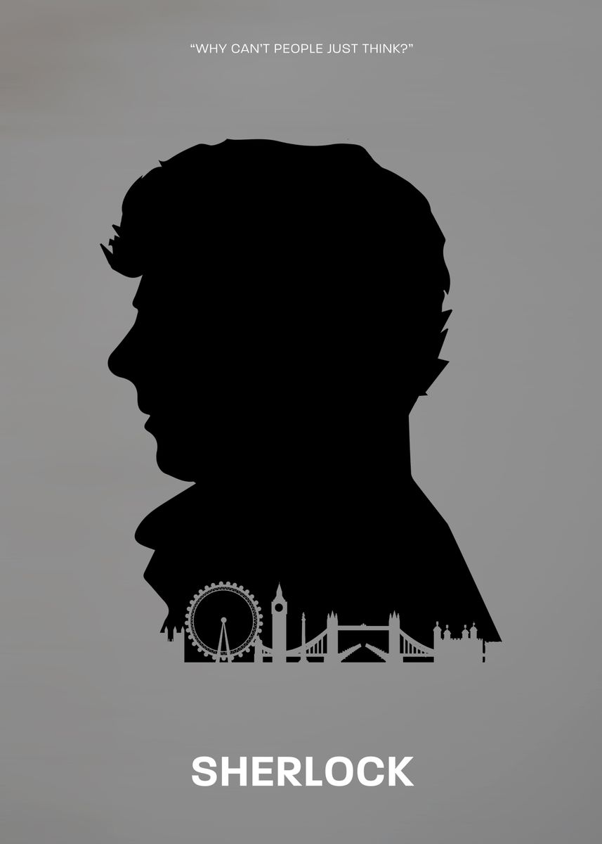 'Sherlock' Poster, picture, metal print, paint by MyDigitalMind | Displate