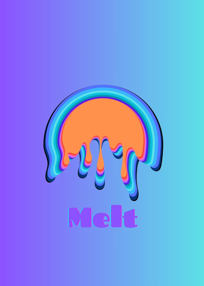 'melt' Poster, picture, metal print, paint by AL Store | Displate