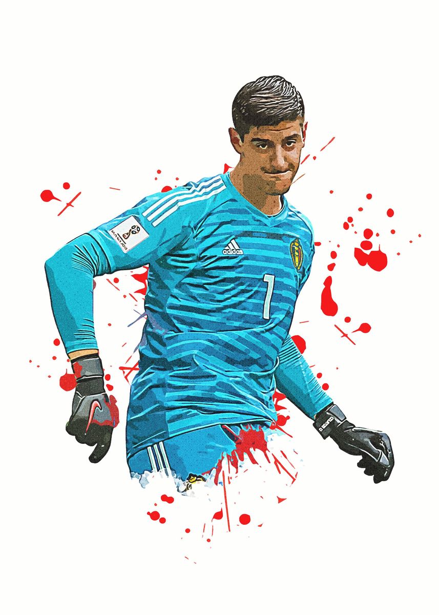 'Thibaut Courtois' Poster, picture, metal print, paint by Louise ...