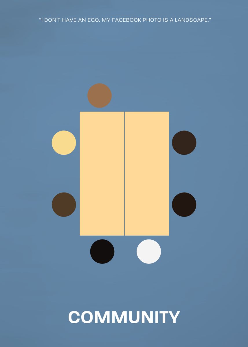 'Community' Poster, picture, metal print, paint by MyDigitalMind | Displate