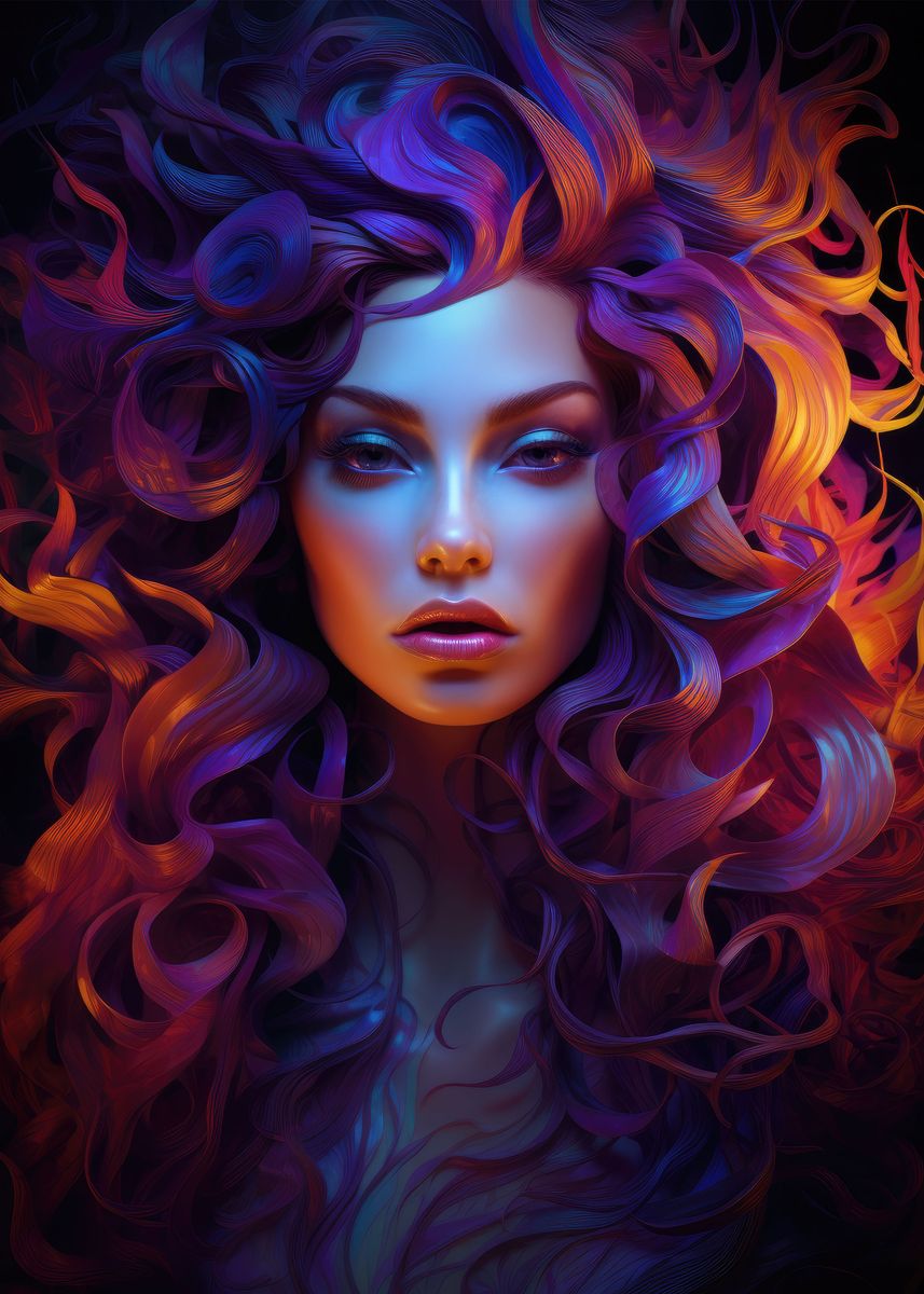 'Ethereal Chroma' Poster, picture, metal print, paint by murtzart ...