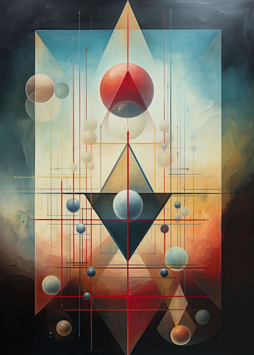 'Sacred Geometry Pointed' Poster, picture, metal print, paint by ...